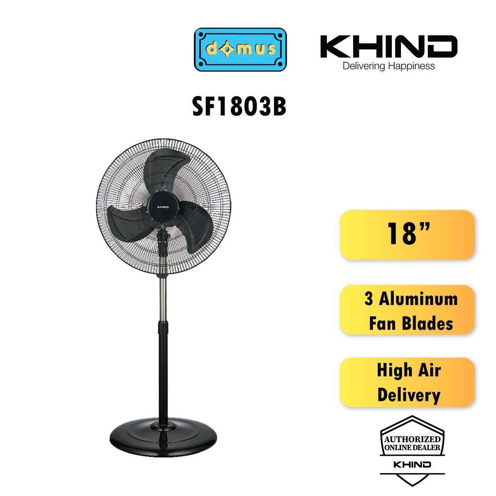 Khind 18 Inch Industrial Stand Fan Metal Blades Kipas Angin Industri ...