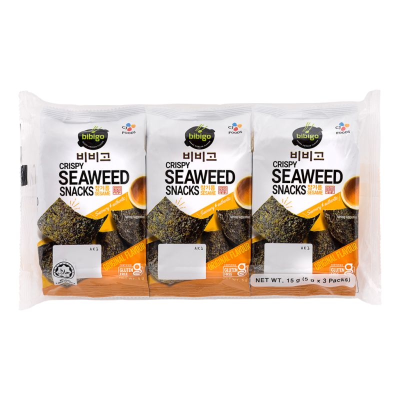 Halal Korea CJ Bibigo Crispy Seaweed Snack Halal Seaweed (Hot Chicken ...