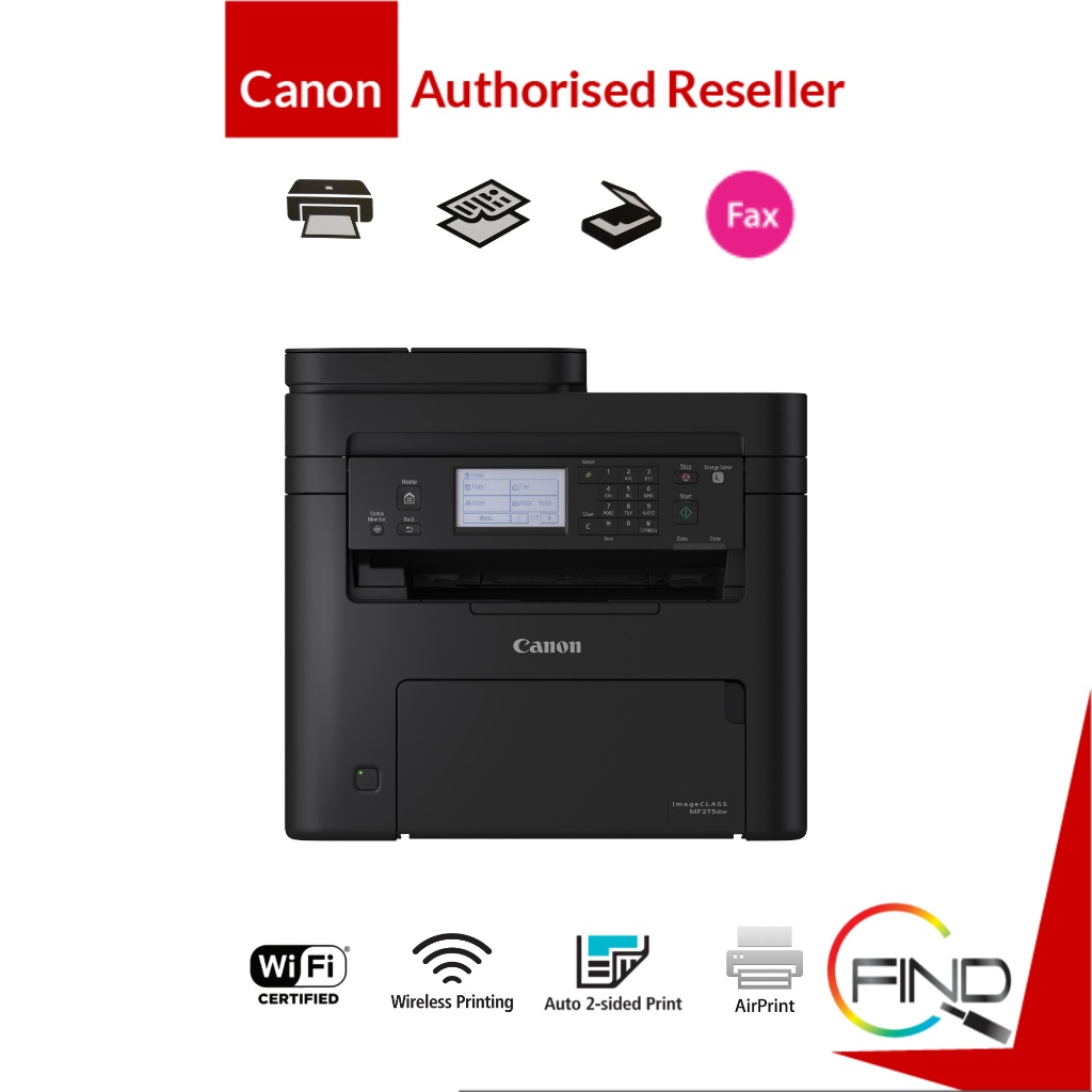Canon imageCLASS MF275dw All-in-One (Print/Copy/Scan/Fax/WiFi) with duplex, ADF Monochrome ...