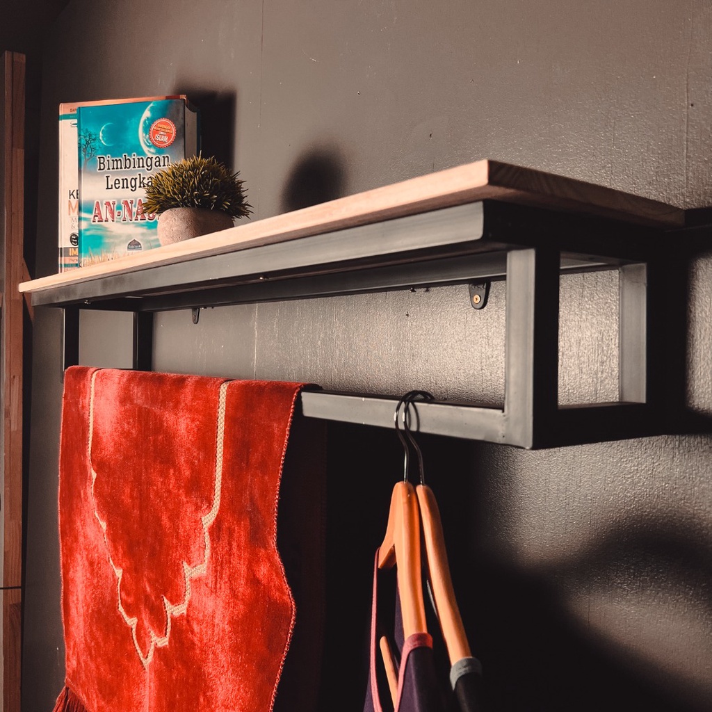 WALL MOUNT WALL SHELF INDUSTRIAL CONCEPT | Shopee Malaysia