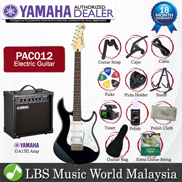 Yamaha PAC012 HSS Electric Guitar Tremolo Package with GA15II Electric ...
