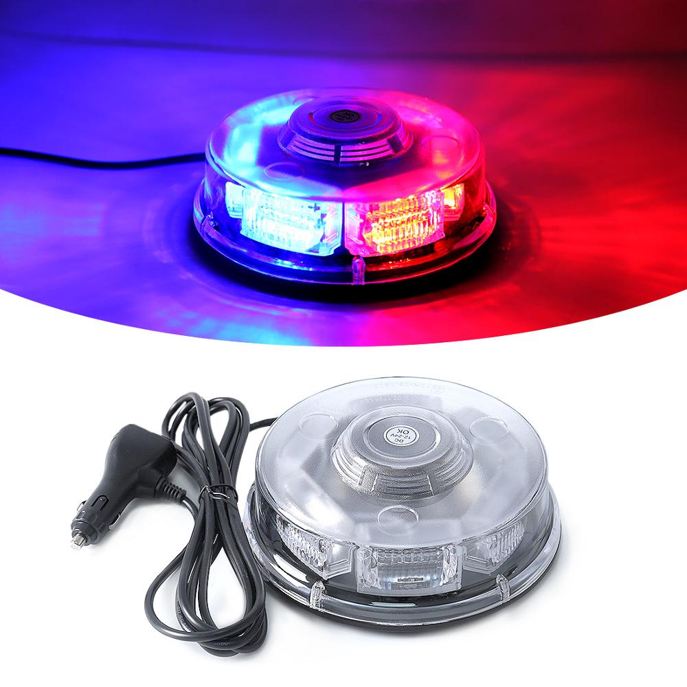 Police Light Flashing Beacon Strobe Alarm Signal LED Roof Warning ...