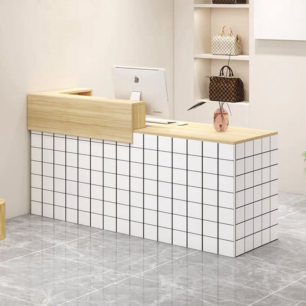 Cashier Counter Table Commercial Reception Wooden Desk Office ...