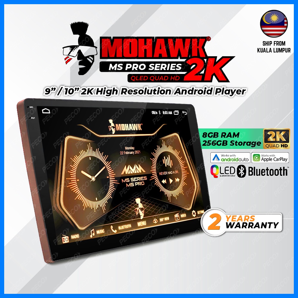 MOHAWK MS PRO Series: 9" / 10" 2K High Resolution Android Player ...