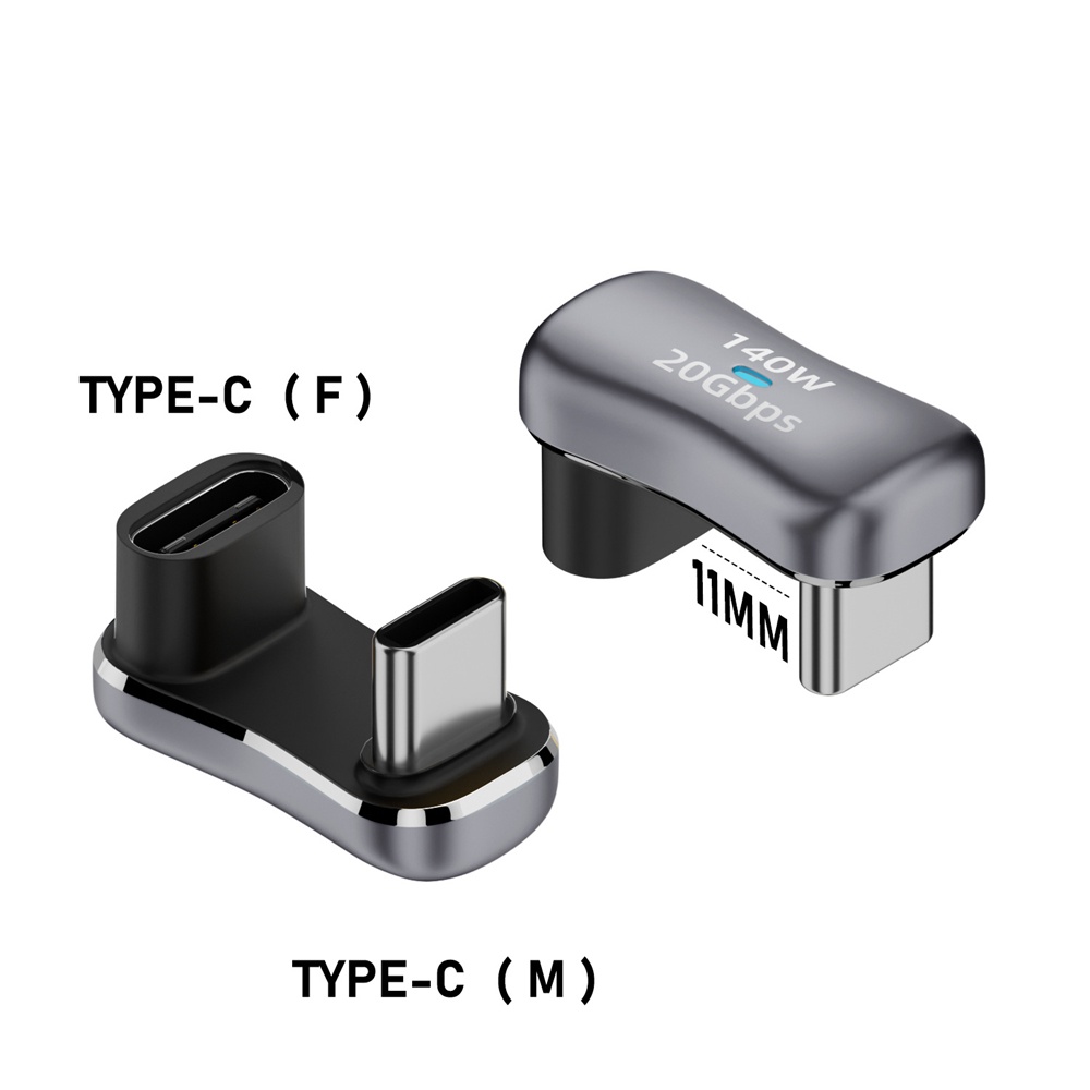 USB C Male To Female Adapter Connector 180 Degree Type-c Extension ...
