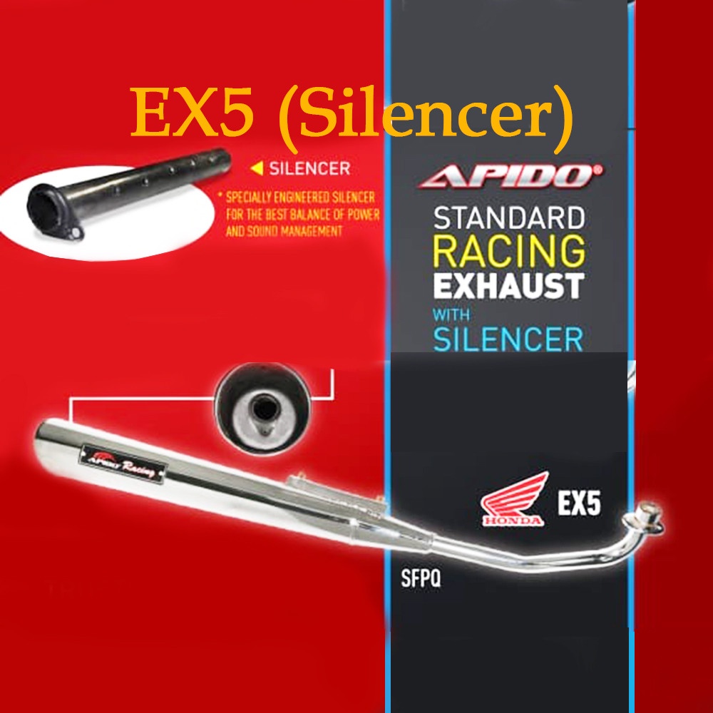 Apido STD RACING Exhaust for EX5-Silencer/EX5 Dream/EX90/EX5-110 W110DX W110S/Wave100/R/Dash2FI ...