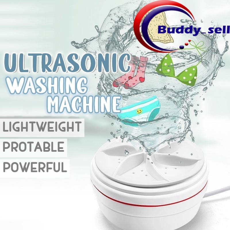 Mini Ultrasonic Turbo Washing Machine Travel USB Portable Lazy Laundry ...