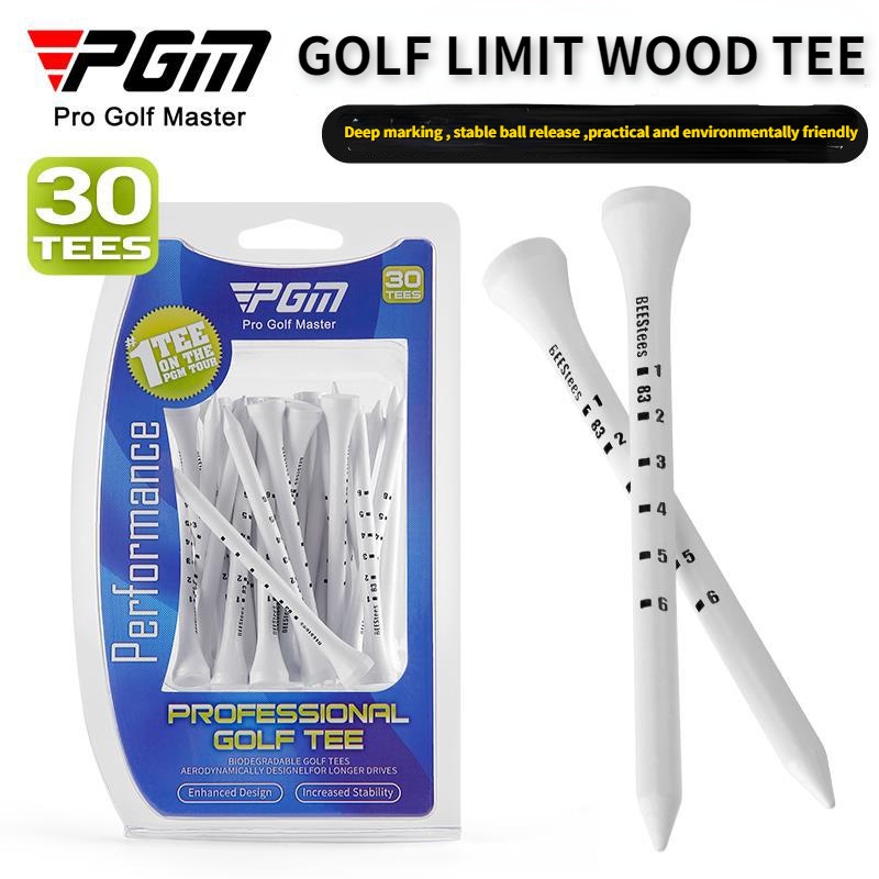 PGM Golf Wood TEE Limit Adjustable Height Ball Nail Golf Ladder Depth Mark Ball Holder Serve TEE ...