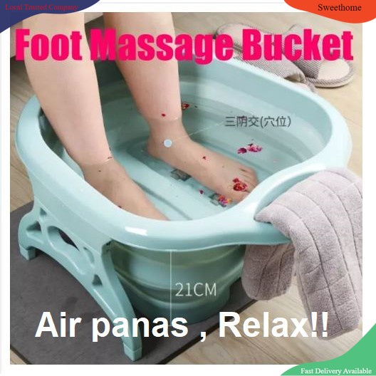 Foldable Foot Bath Foot Spa Feet Wash Soak Massage Bucket for Home ...