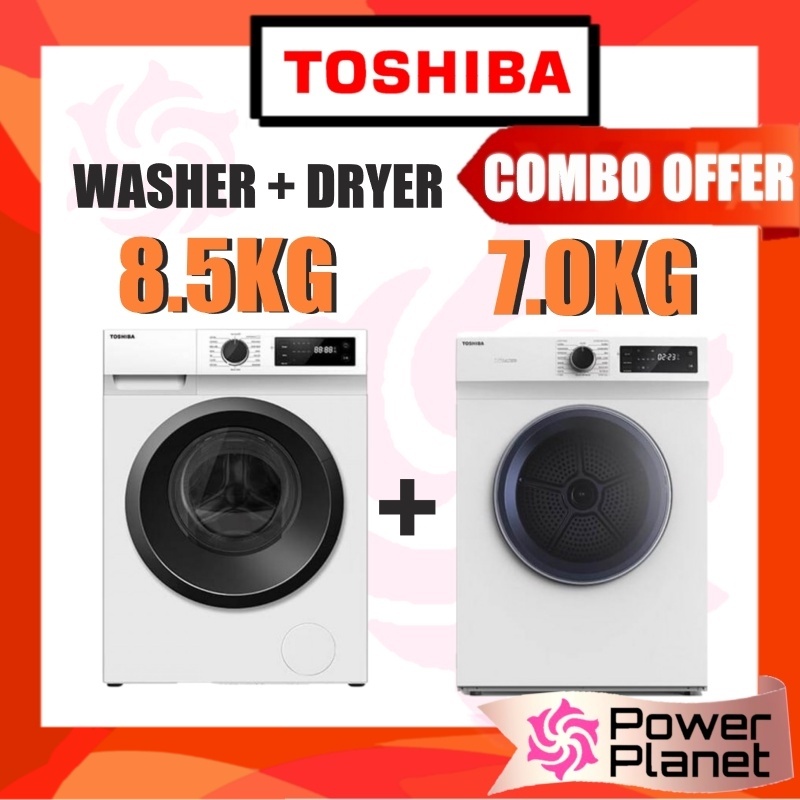 [COMBO OFFER] Toshiba 8.5KG TW-BH95S2M Washing Machine + TD-H80SEM 7KG Dryer | Shopee Malaysia