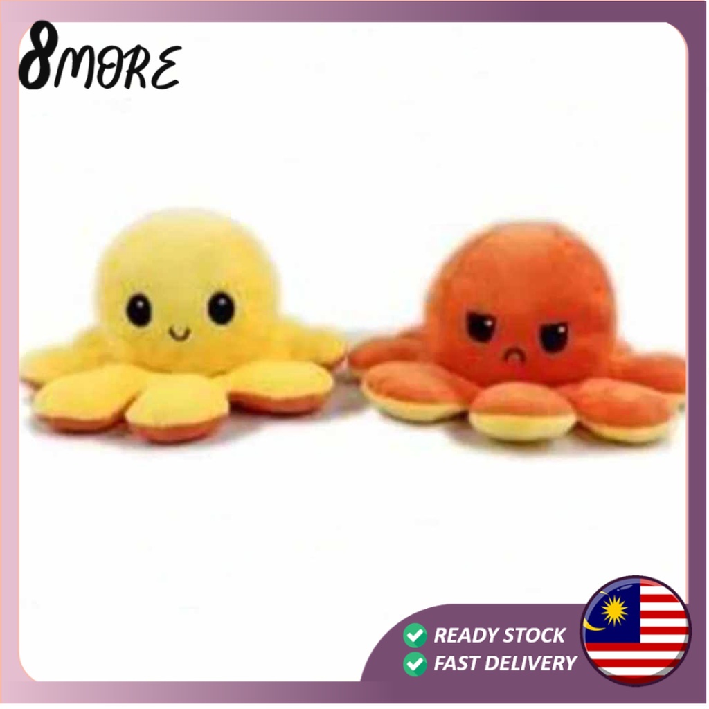 20cm Octopus Reversib Plush Toy Soft Stuffed Toys Cute Baby Gift ...