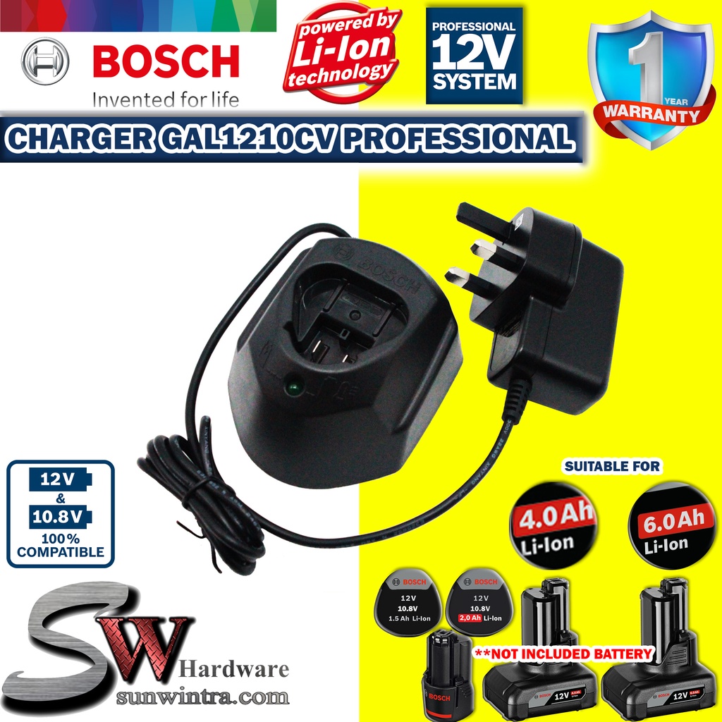 BOSCH 12V BATTERY CHARGER GAL1210CV CHARGER ONLY GAL 1210 CV ...