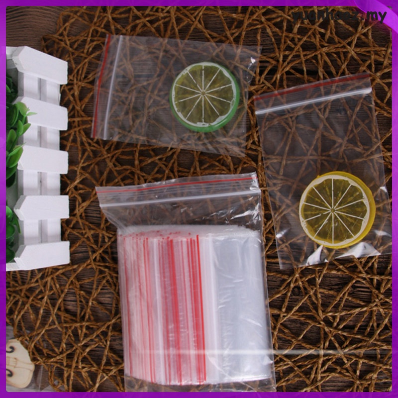100pcs 4x6cm Sealing Bags Zipper Poly Bags Clear Resealable Transparent ...