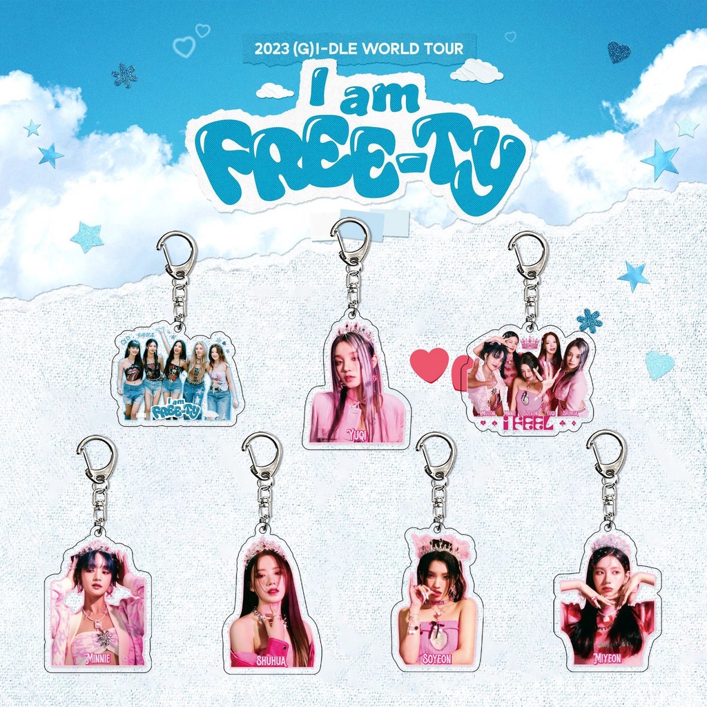GIDLE Album I Feel Keychains (G)I-DLE I Am Free-Ty Pendant | Shopee ...