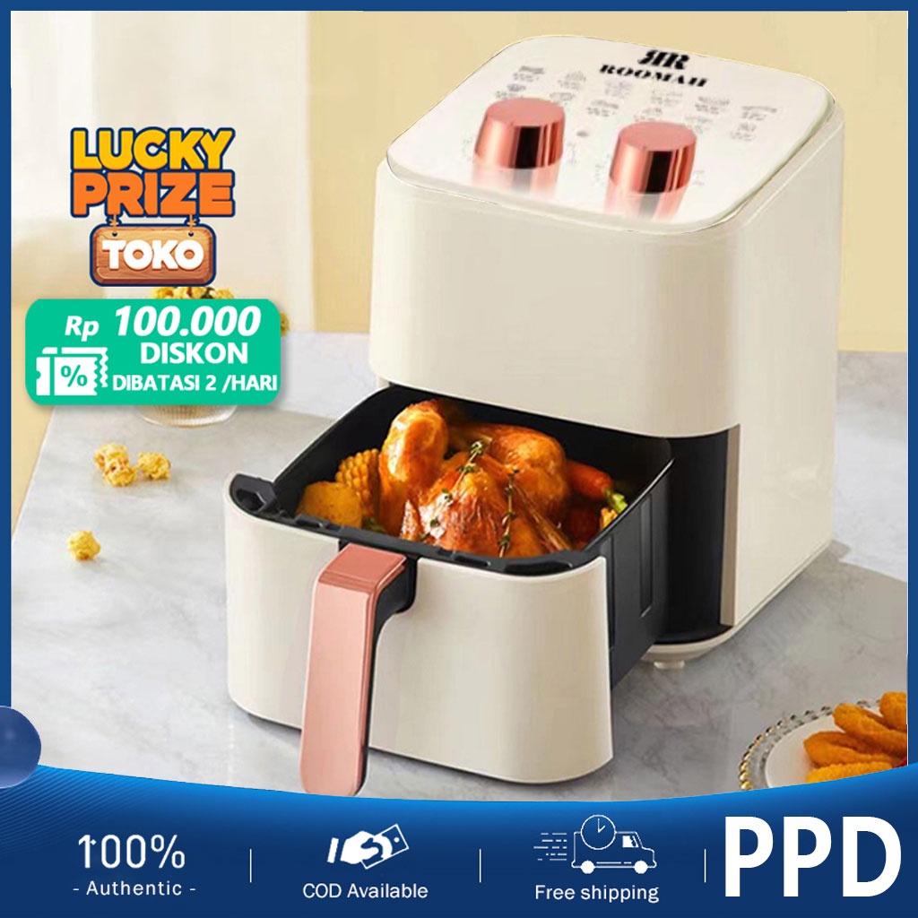 MESIN Electric Air Fryer 4L Low Watt Oilless Frying Machine ...