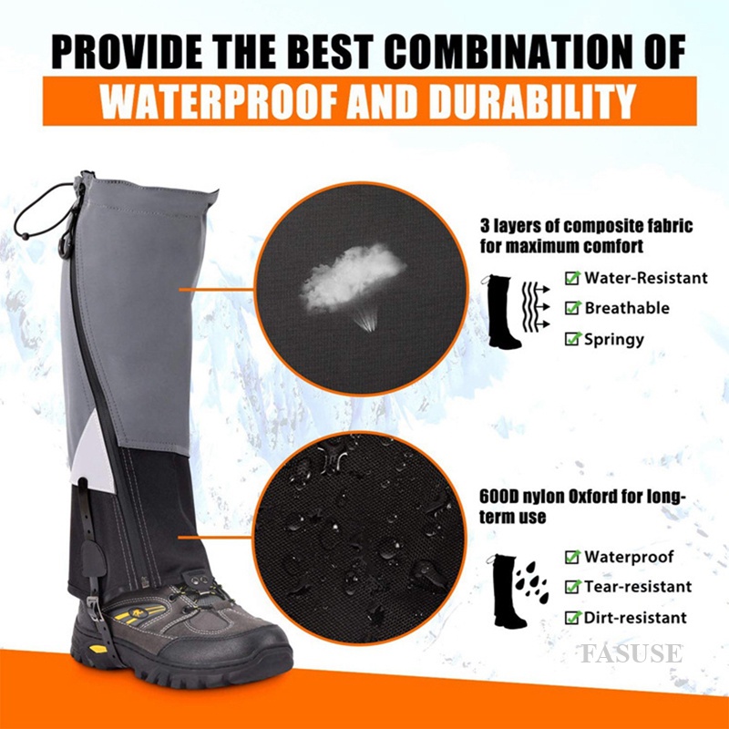 FAUSE Snake Gaiters Bite Protection For Lower Legs Outdoor Hiking ...
