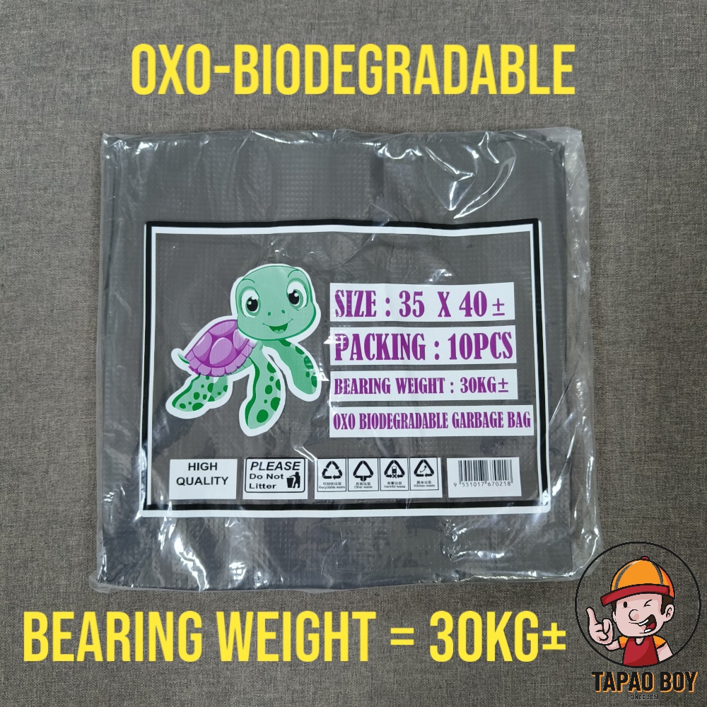 OXO-Biodegradable Garbage Bag 35x40 (10pcs) - Cap Penyu | Shopee Malaysia