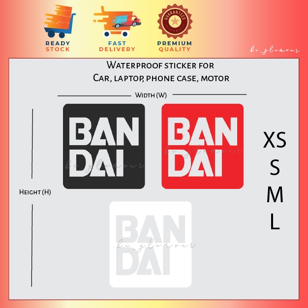 Bandai sticker power ranger stiker reflective waterproof cahaya Car ...