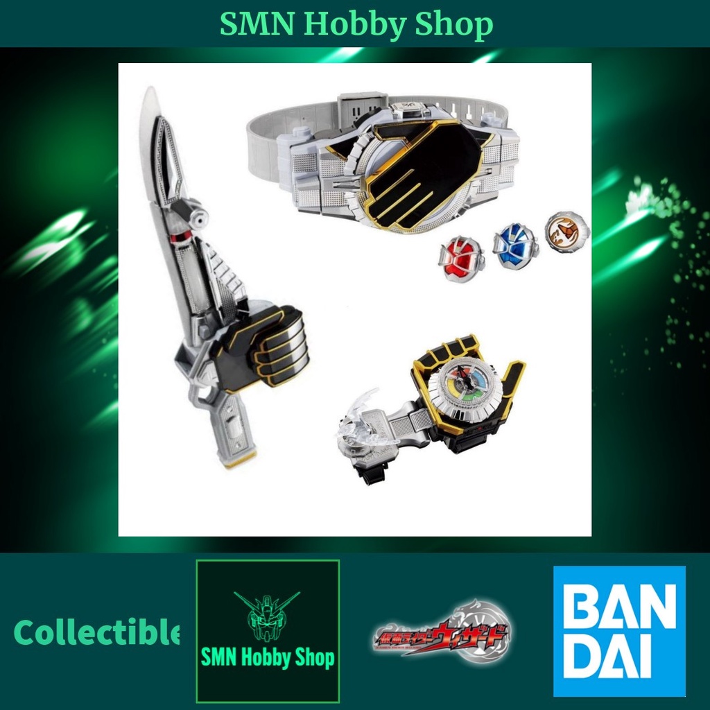 DX Henshin Masked Rider Wizard Driver Belt & Wizard Swordgun & Drago Timer Transformation Belt ...