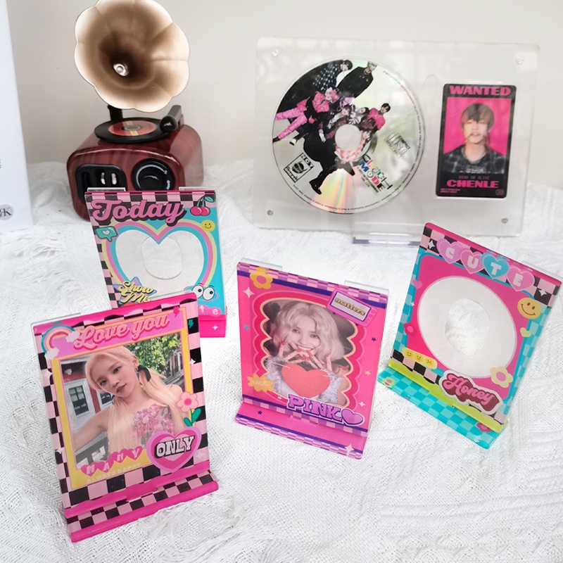 INS Card Holder 3 Inch Acrylic Photo Frame Idol Photocard Desktop ...