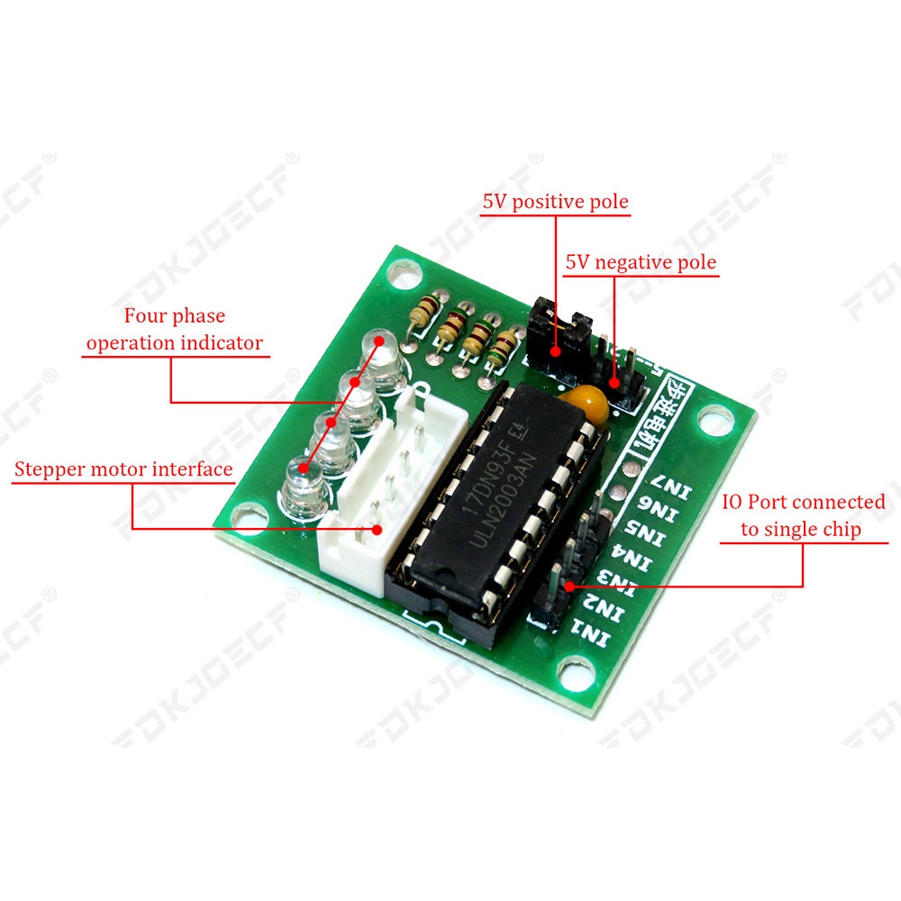 ULN2003 5V 4-phase 5-wire stepper motor gear motor 28BYJ-48-5V,Micro ...