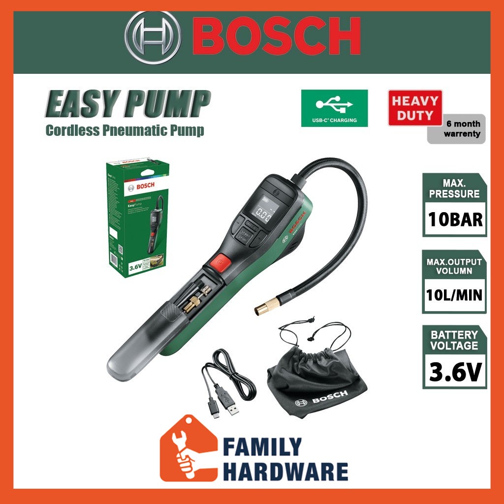 BOSCH 3.6V EASY PUMP 0603947080 BATTERY AIR PUMP CORDLESS AIR PUMP ...