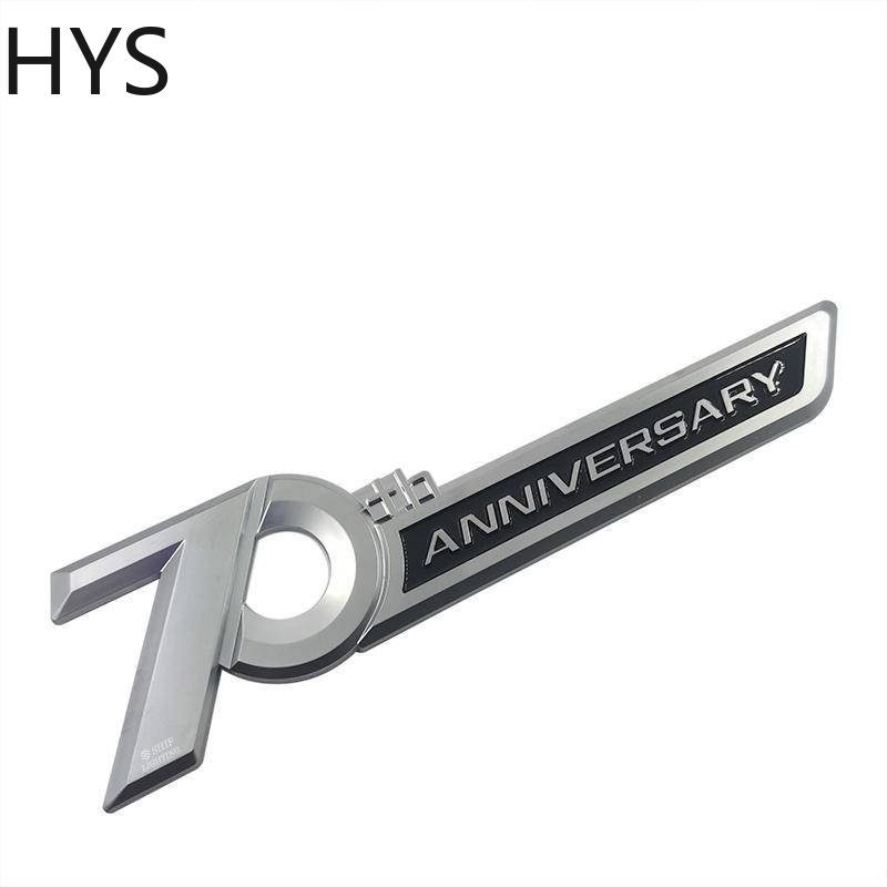 HYS 1 X High Quality 70th ANNIVERSARY Letter Logo Car Auto Rear Side ...