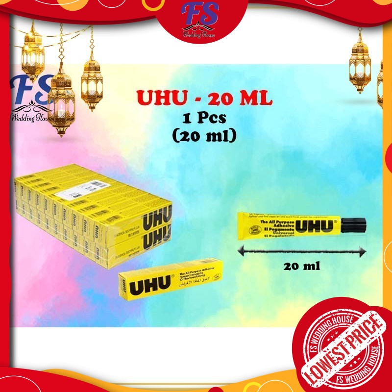 UHU Glue / Adhesive Glue / Gam UHU / Gam Pelekat / UHU-20ML | Shopee ...