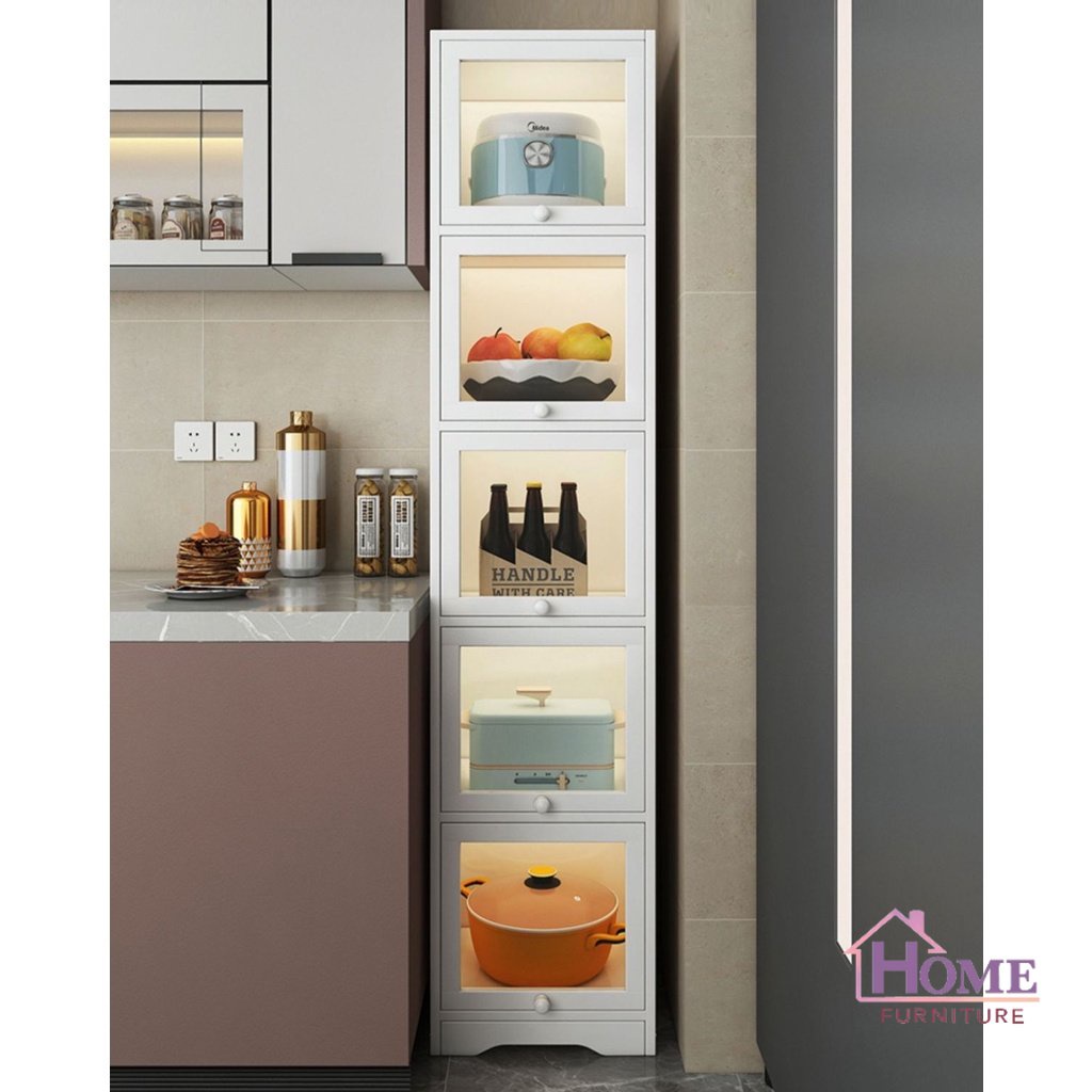 🍁Kitchen shelves/floor cabinets/multi story dustproof storage cabinets ...