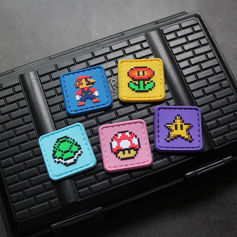 【Customized 】 Super Mario PVC 3D Velcro Patch /Badges/armband/Emblem ...