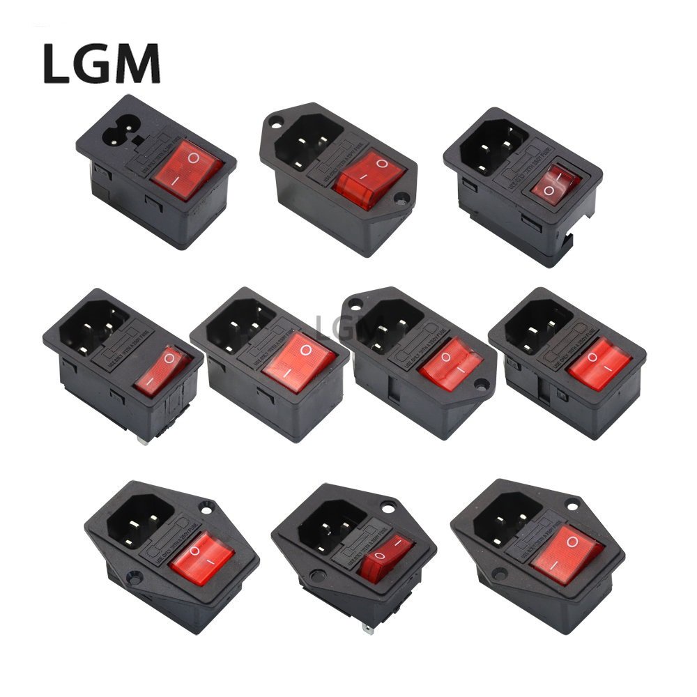 AC-01 AC-14-F16 Full Copper Electrical Power Socket LED 250V KCD3 KCD4 ...