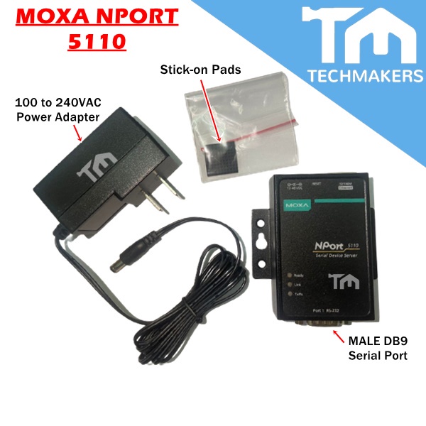 1 Set of MOXA Industrial Serial Device Server Replacement Ethernet Converter RS232 NPORT 5110 ...