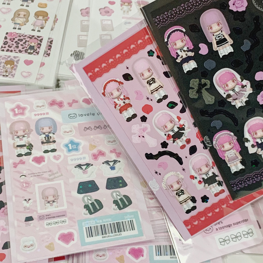 Jk Girl Rose Lace Goo Card Handbook Sticker | Shopee Malaysia