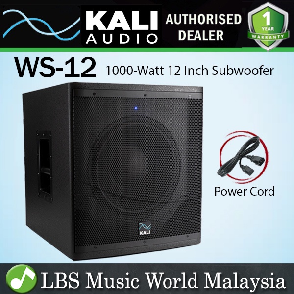 Kali Audio WS-12 1000 Watt 12 Inch Powered Subwoofer Studio Monitor ...