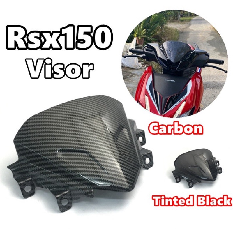 HONDA RSX RS-X150 COWLING VISOR LONG / WINDSHIELD TRANSPARENT BLACK ...