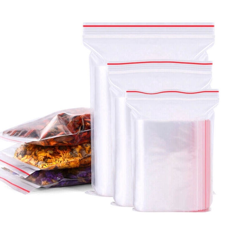 100Pcs/pk Zipper Plastic Bag /Packaging Bag / Sealed Bag / Ziplock Bag ...