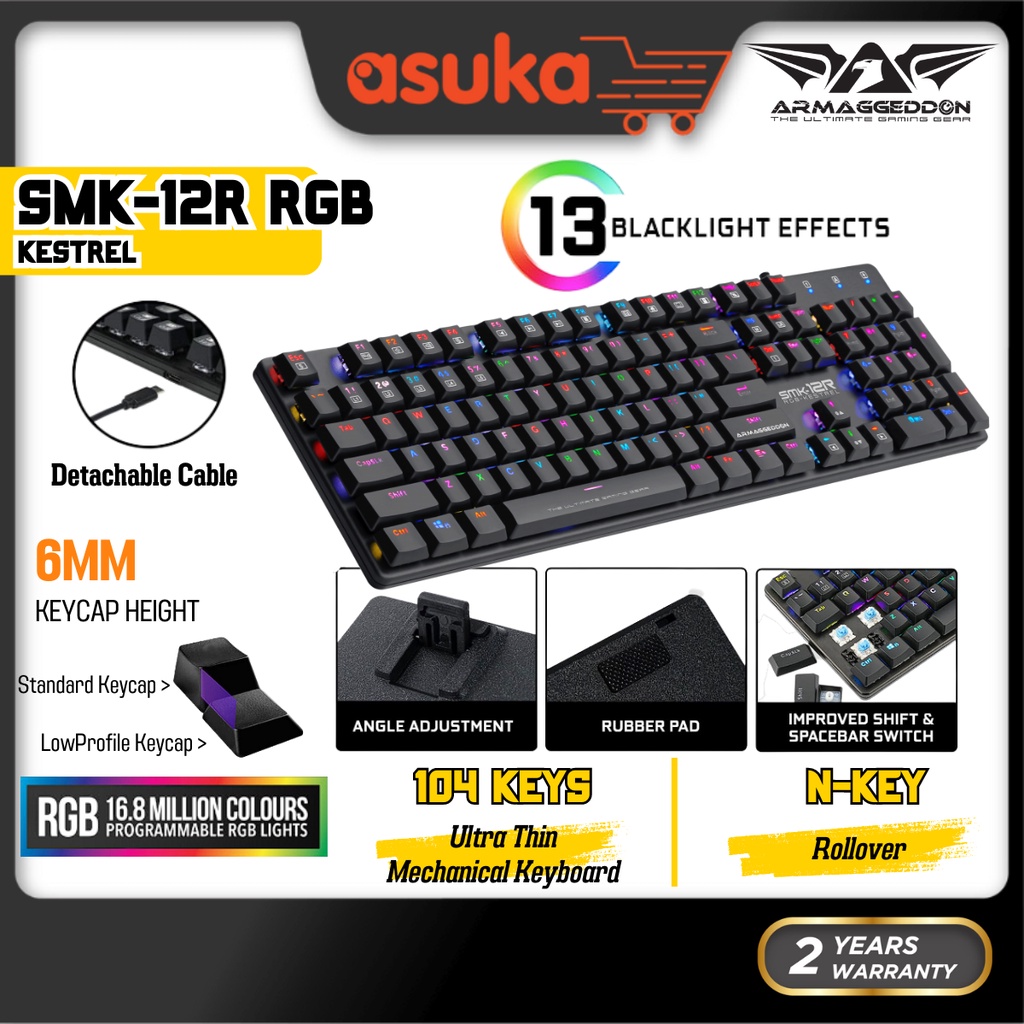 Armaggeddon SMK-12R RGB Kestrel Black Switch / Blue Switch / Red Switch ...