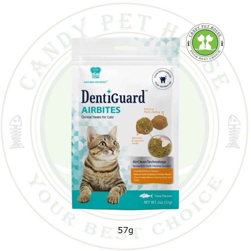 Natura Nourish DentiGuard Airbites/Dental Cat Treats with Cat Grass ...