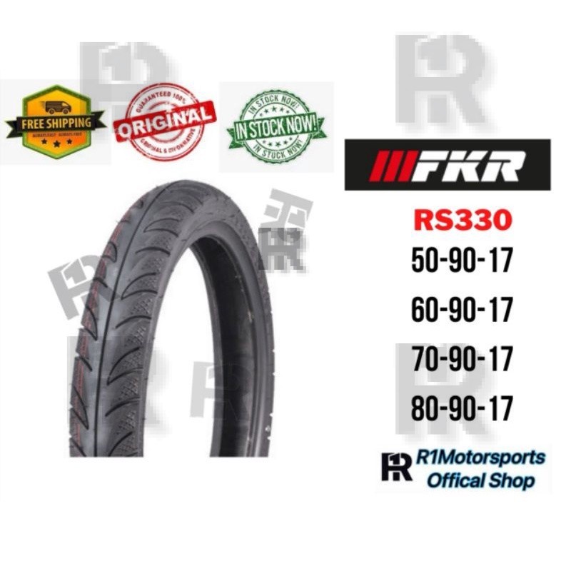 [FKR] RS330 Diamond Tubeless Tayar Tyre 50/90-17 60/80-17 70/90-17 80/ ...