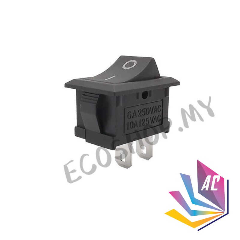 KCD1-101 2 Pin Rocker Switch 15*21MM 6A/250V 10A 125V Black | Shopee ...