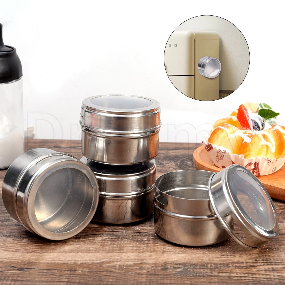 Magnetic Stainless Steel Spice Seasoning Jar / Barbecue Seasoning ...
