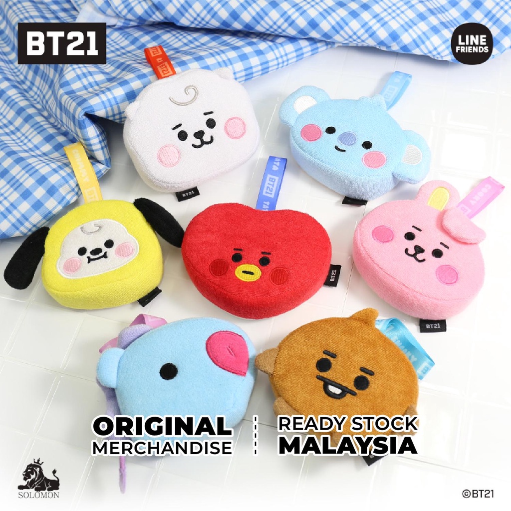 [OFFICIAL] BT21 Shower Sponge BTS BT21 TinyTAN BangTan Kpop Merch | Shopee Malaysia