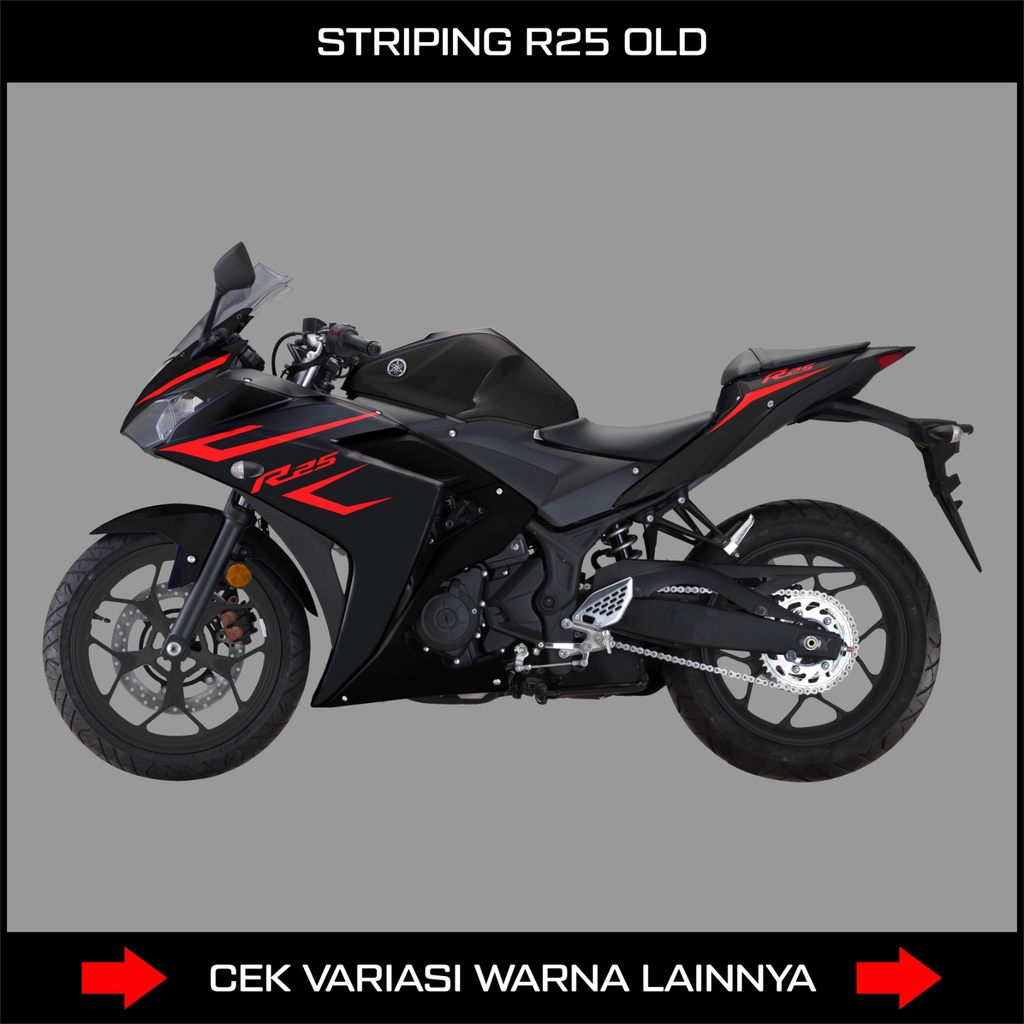 Yamaha R25 Graphic Striping List Sticker/R25 Old Motorcycle Sticker ...
