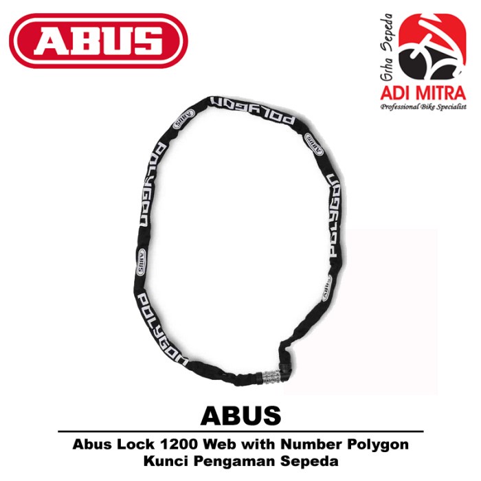 Abus Lock 1200 Web with Number Polygon Bicycle Safety Lock | Shopee ...