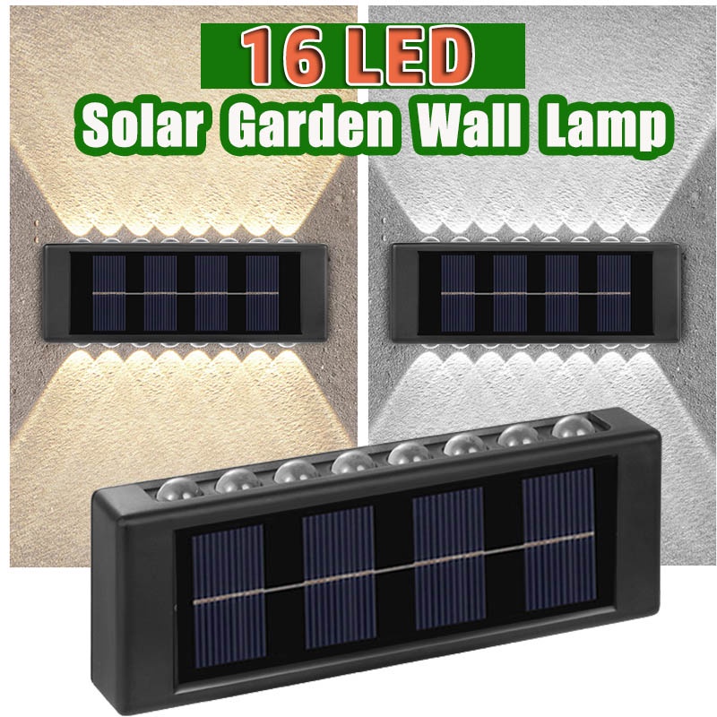 DGT 16 LED Raya Lampu Dinding Solar Luar Lamp Outdoor Waterproof Light ...