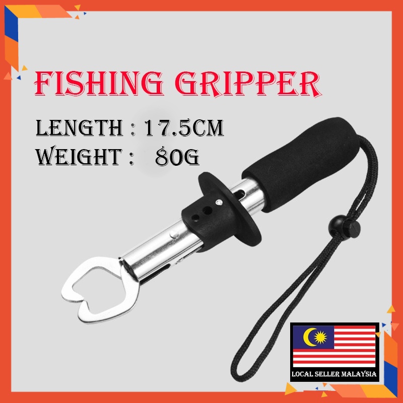 Fish Grip Lip Trigger Lock Fish Fishing Tackle Grabber Plier Tool Kepit ...