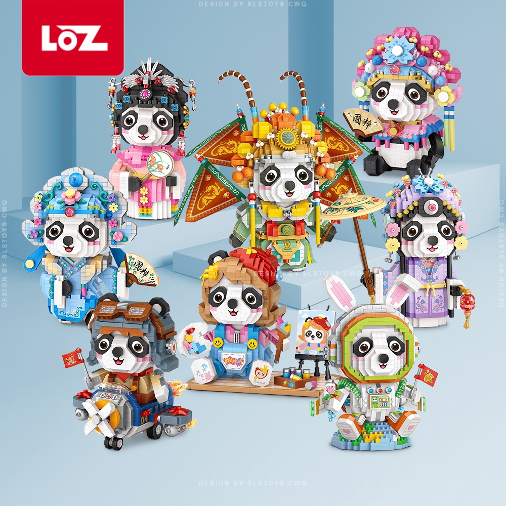 LOZ IDEAS Mini Block Panda Series Chinese Opera Space Painter China ...