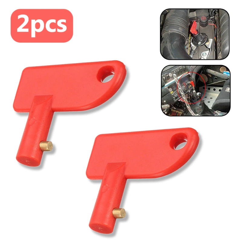 2Pcs Car Battery Cut Off Kill Isolator Switch Spare Keys For Auto Boat ...
