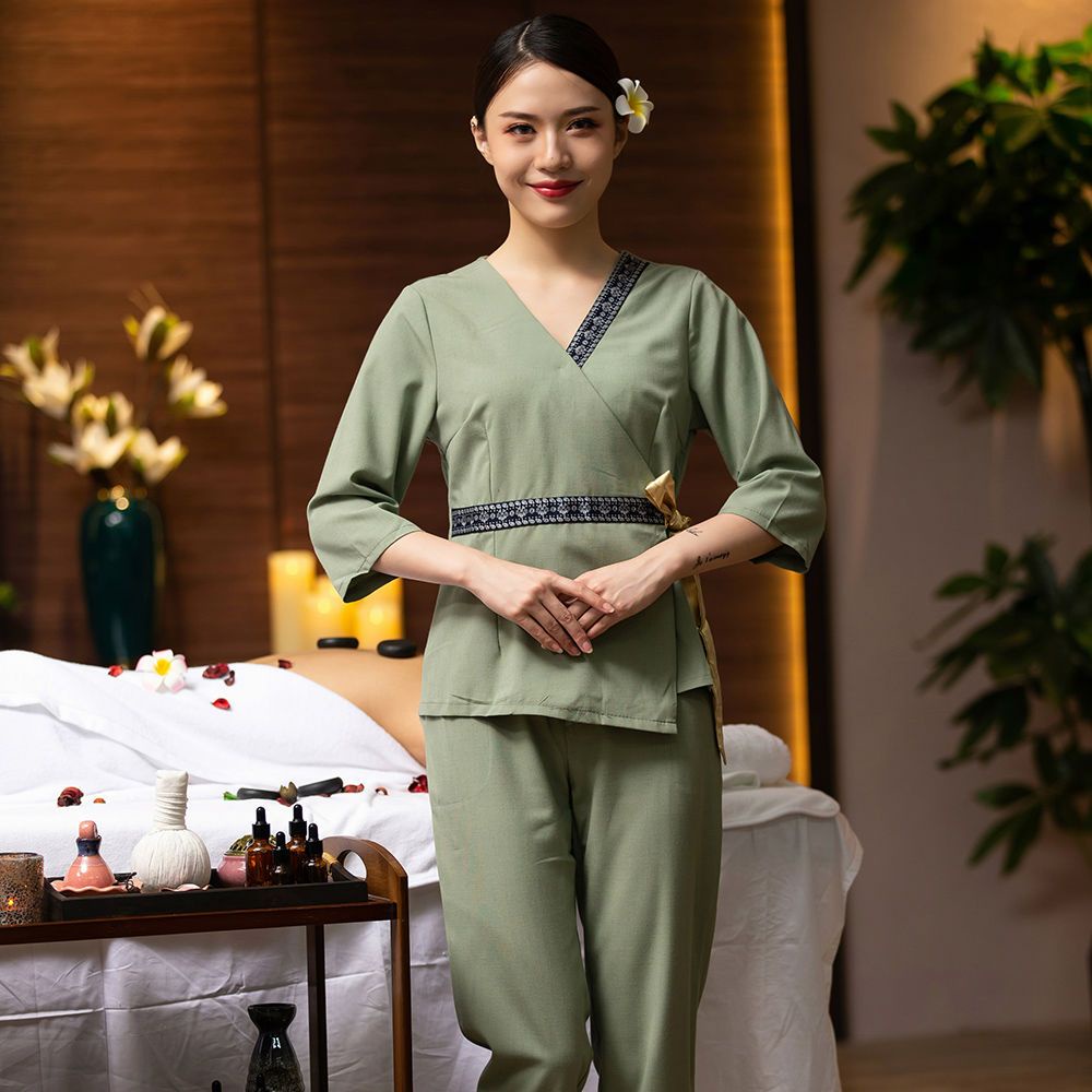 Thai Style Women Uniform for Beauty Salon Sauna Foot Bath Beautician ...