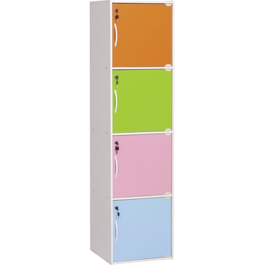 DFP Perabot KOBE 4 door storage box with lock in Light Colorful colour ...
